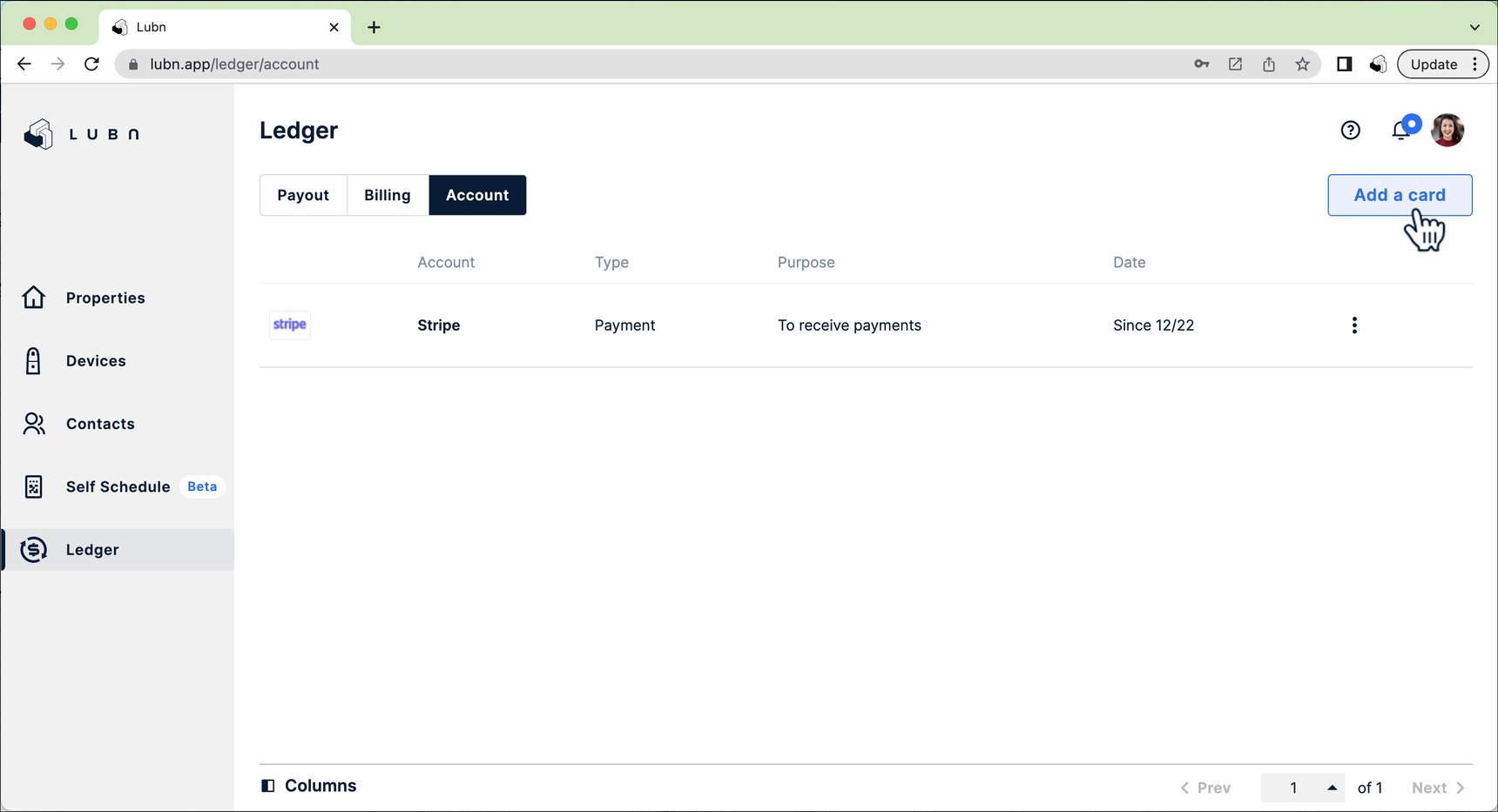 Update or remove credit card info